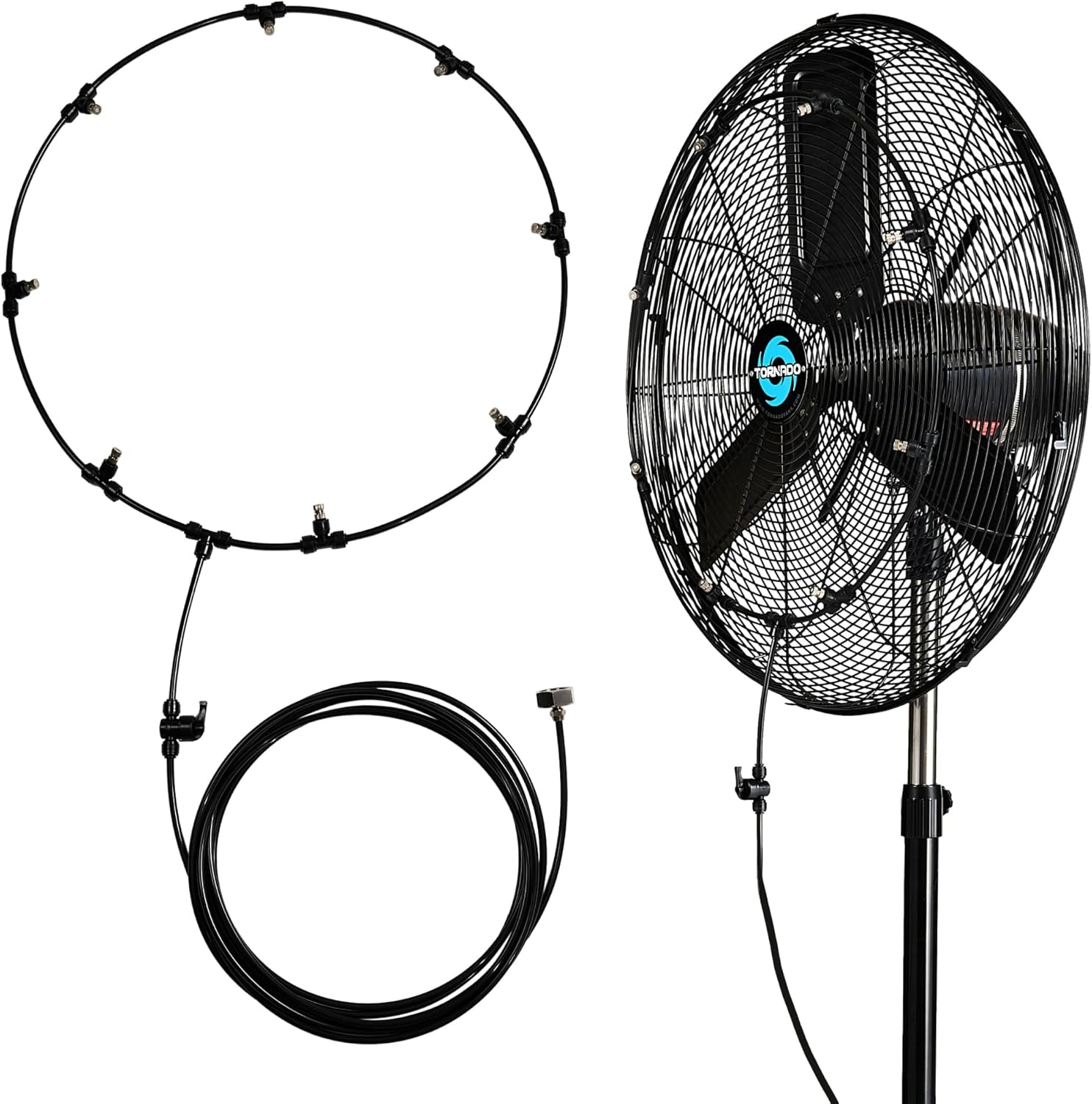 Tornado 20’’ Misting Kit for Cooling Outdoor, Portable Fan Misters for