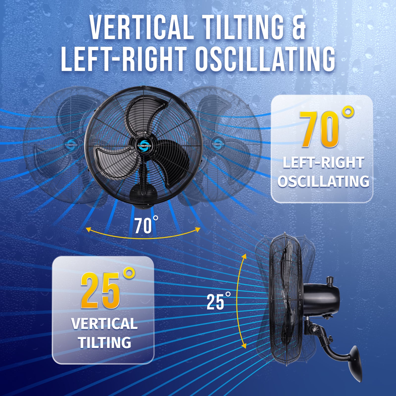 Tornado 20 Inch Pro Series High Velocity Oscillating Waterproof Outdoo