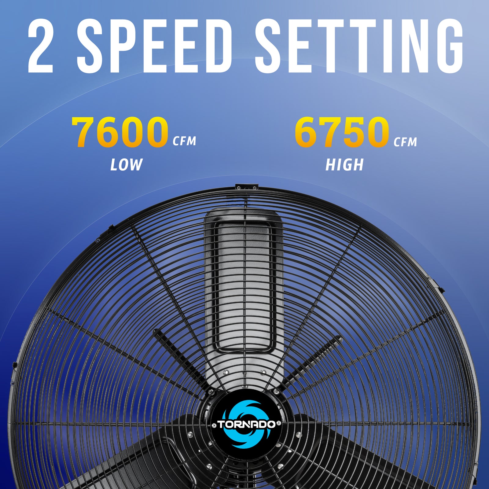 Tornado 24" Outdoor IPX4 Water Resistant Metal Oscillating Wall Fan